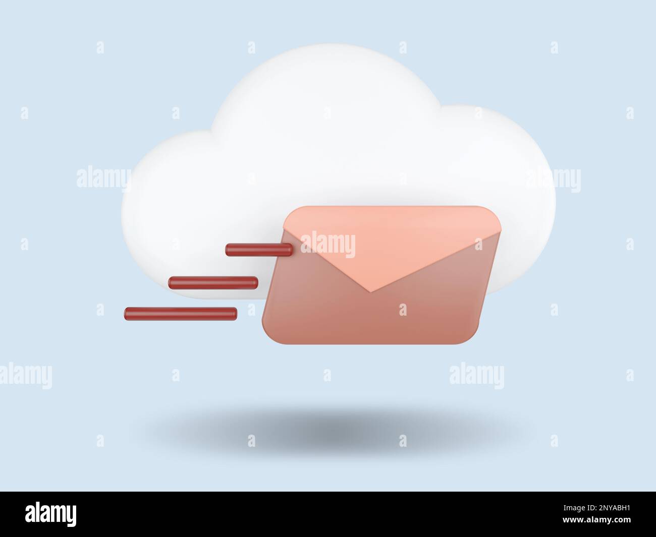 Email. Cloud Computing Concept. 3D render illustration Stock Photo - Alamy