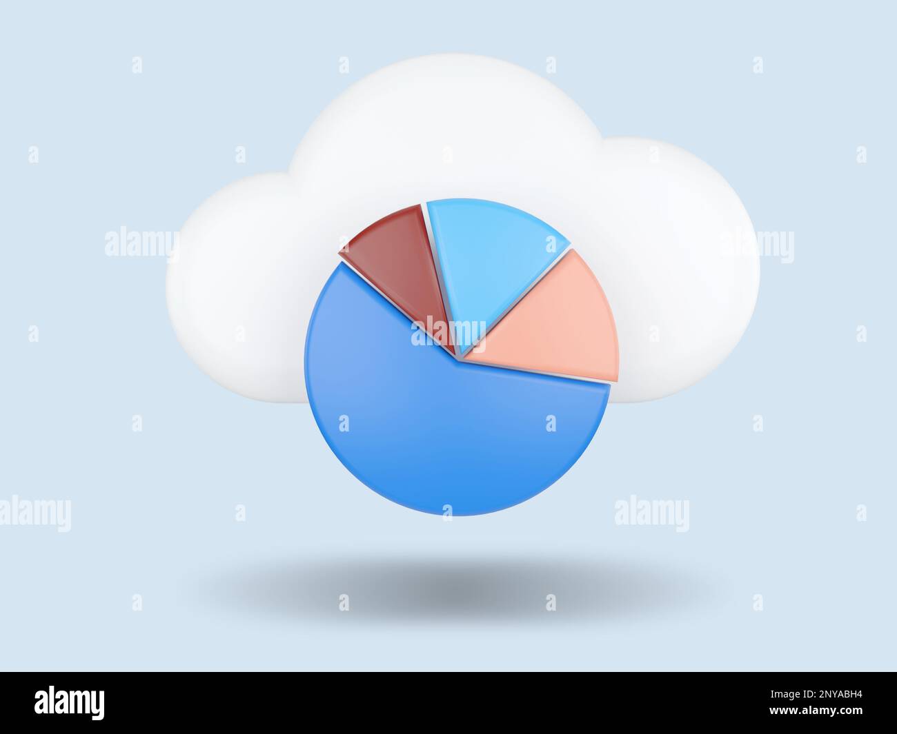 Analytics. Cloud Computing Concept. 3D render illustration Stock Photo ...