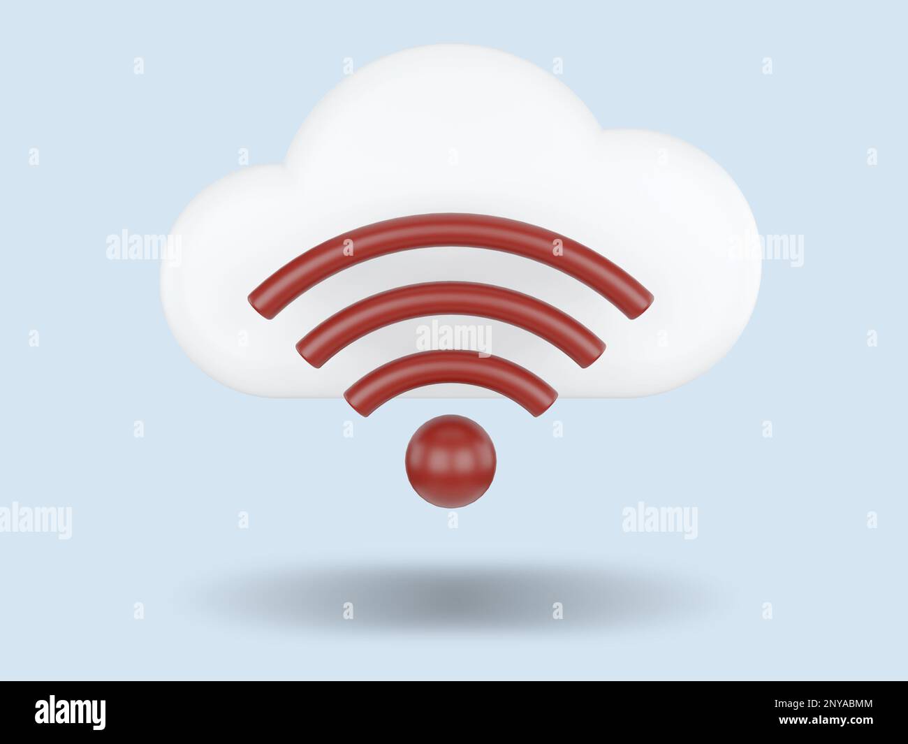 Wifi. Cloud Computing Concept. 3D render illustration Stock Photo - Alamy