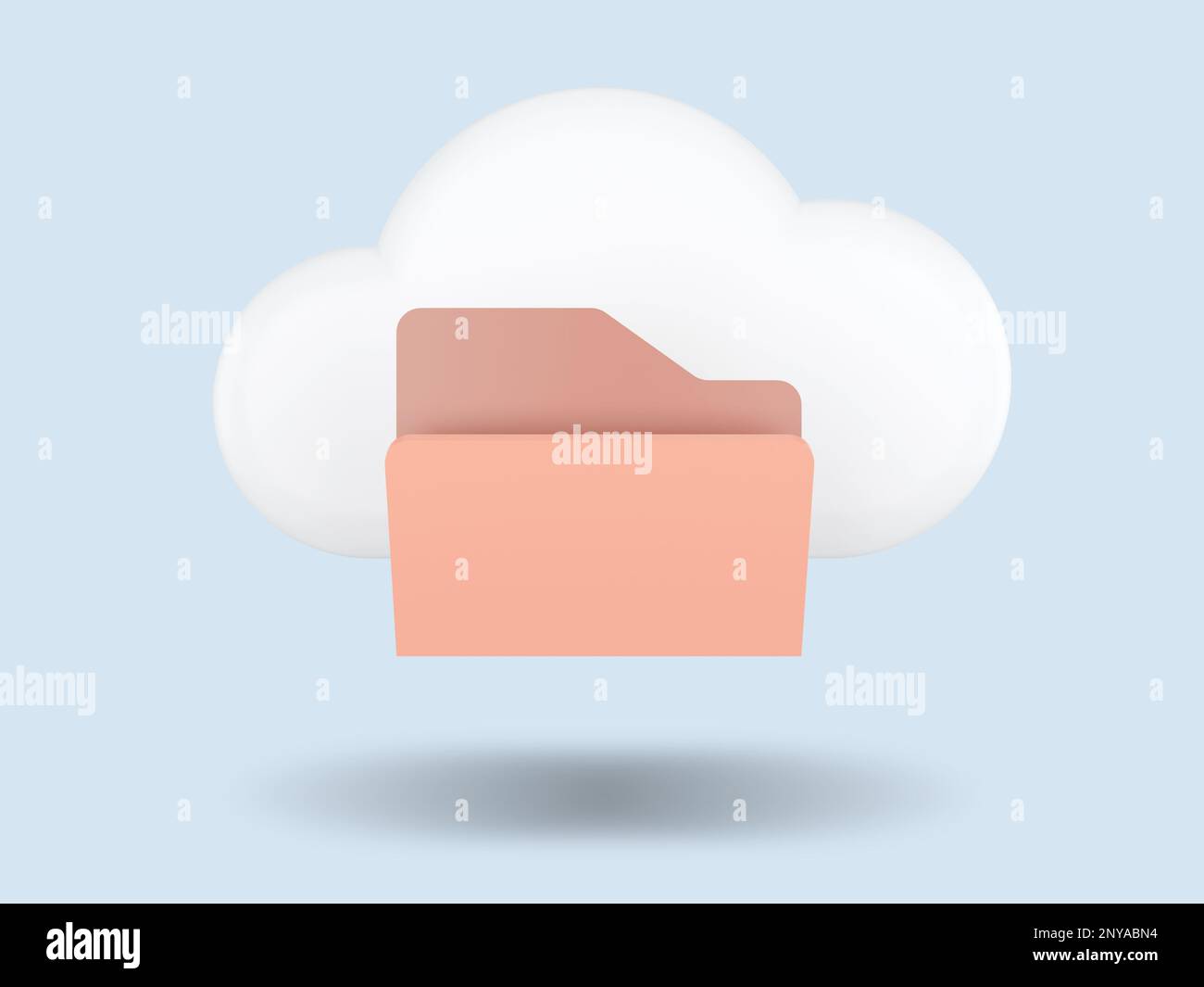 Folder. Cloud Computing Concept. 3D render illustration Stock Photo - Alamy