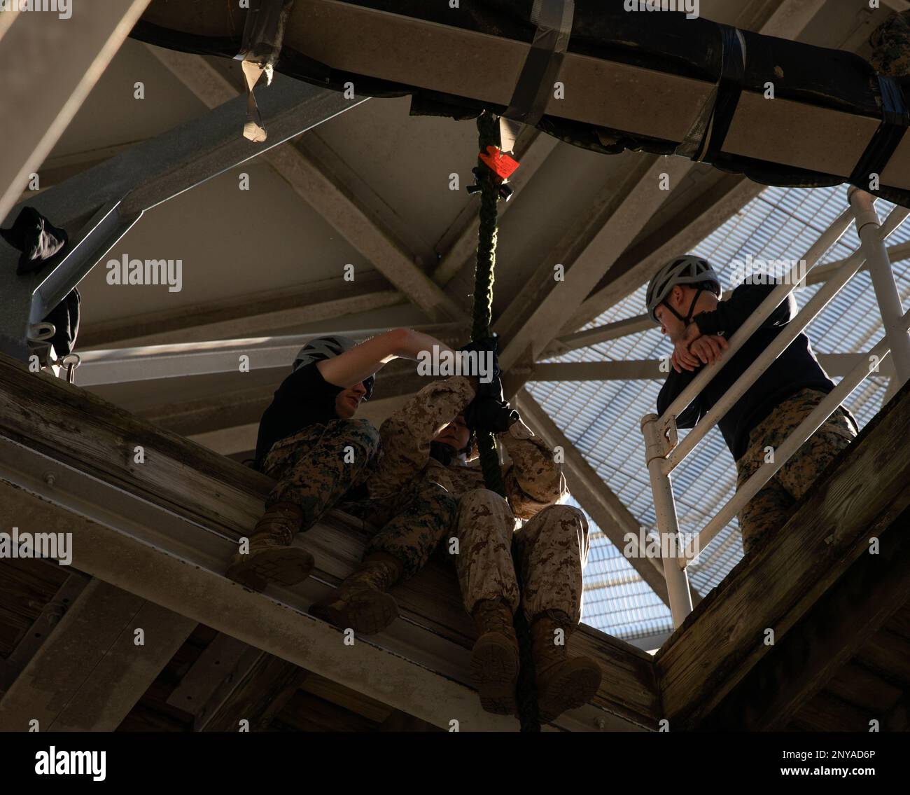 Recruits with Lima Company, 3rd Recruit Training Battalion, tackle the ...
