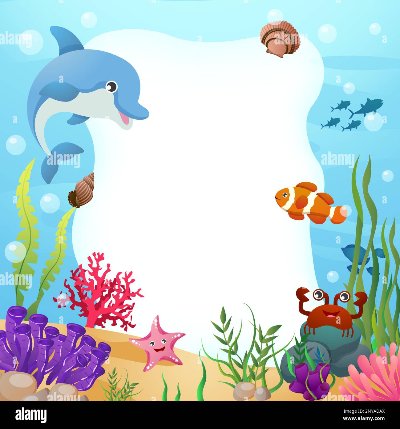 Ocean Floor Border Clipart