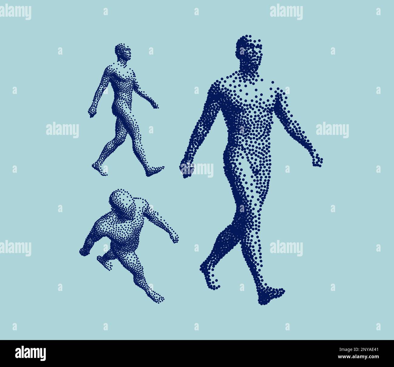 Set icon vector 3d man hi-res stock photography and images - Alamy