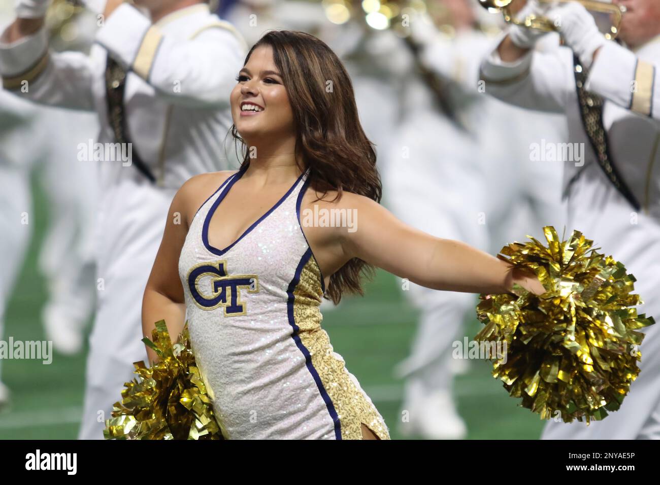ATLANTA, GA - SEPTEMBER 04: A Georgia Tech dance team member at the ...