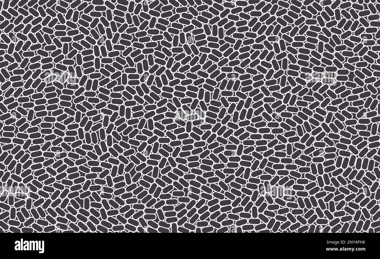 Black And White Texture Irregular Array Or Matrix Of Random Ovals Vector Illustration For