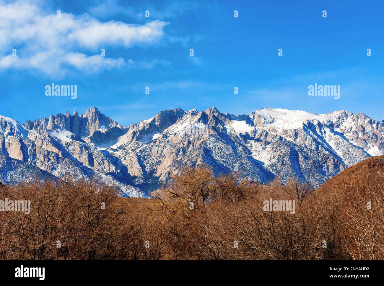 Gorgeous view of the Mount Whitney in whiter Stock Photo - Alamy