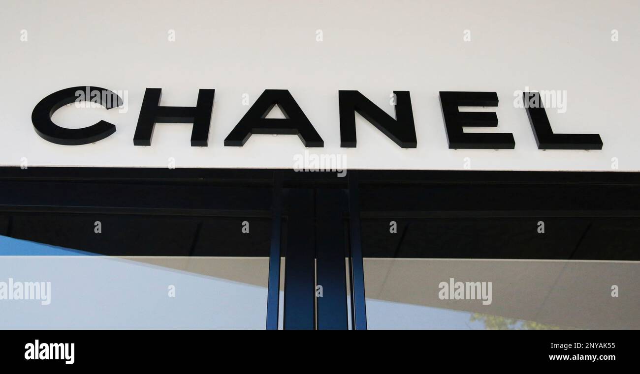 The logo of Chanel is seen at Omotesando in Shibuya Ward, Tokyo on May ...