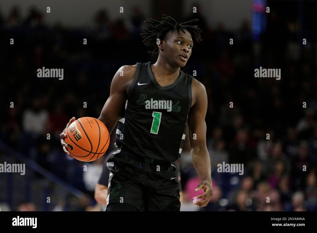 Chicago State guard Wesley Cardet Jr. controls the ball during the ...