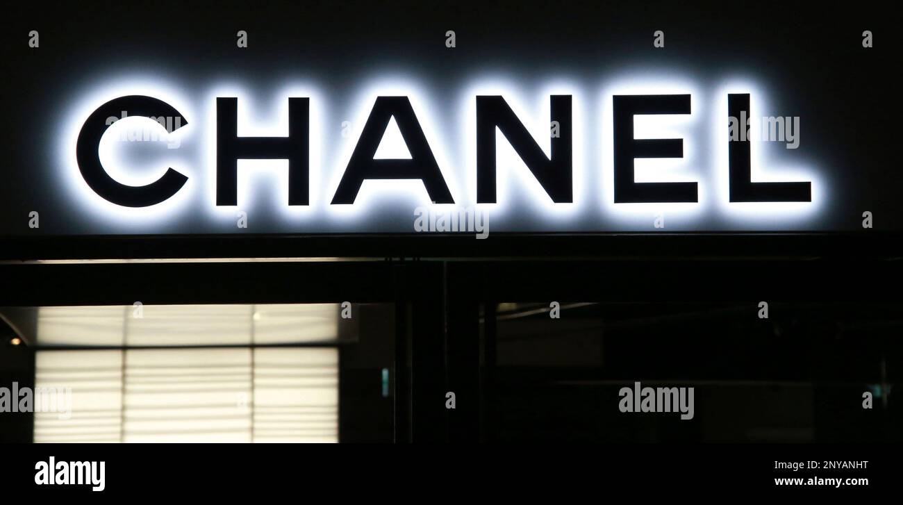 The logo of Chanel is seen at Omotesando in Shibuya Ward, Tokyo on May ...
