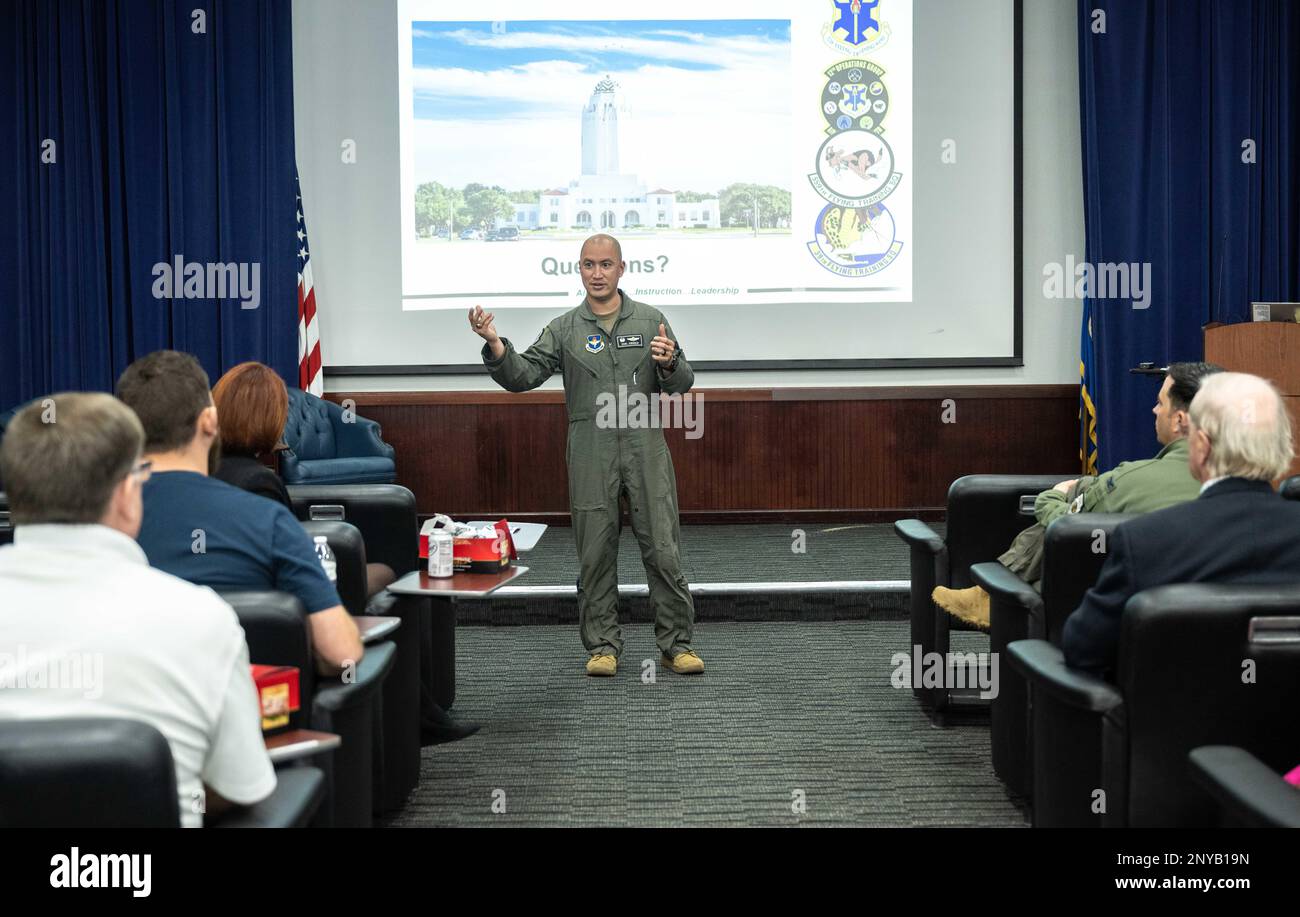 Lt. Col. Earl Arnold, 559th Flying Training Squadron commander, takes ...