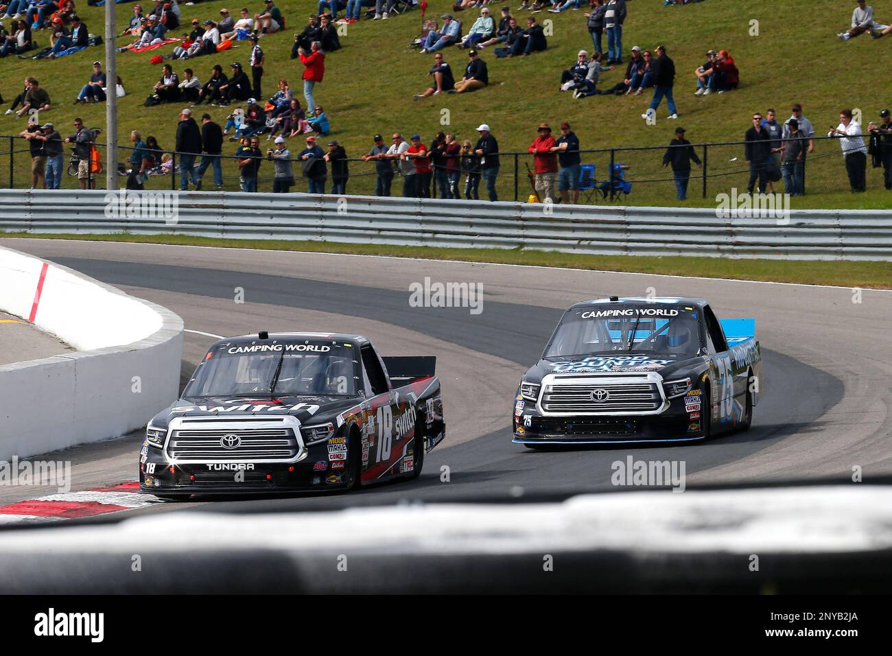 Noah Gragson (18) and Parker Kligerman (75) during the NASCAR Truck ...