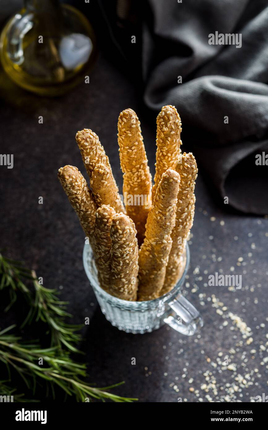 Italian grissini rosemary in hi-res stock photography and images - Alamy