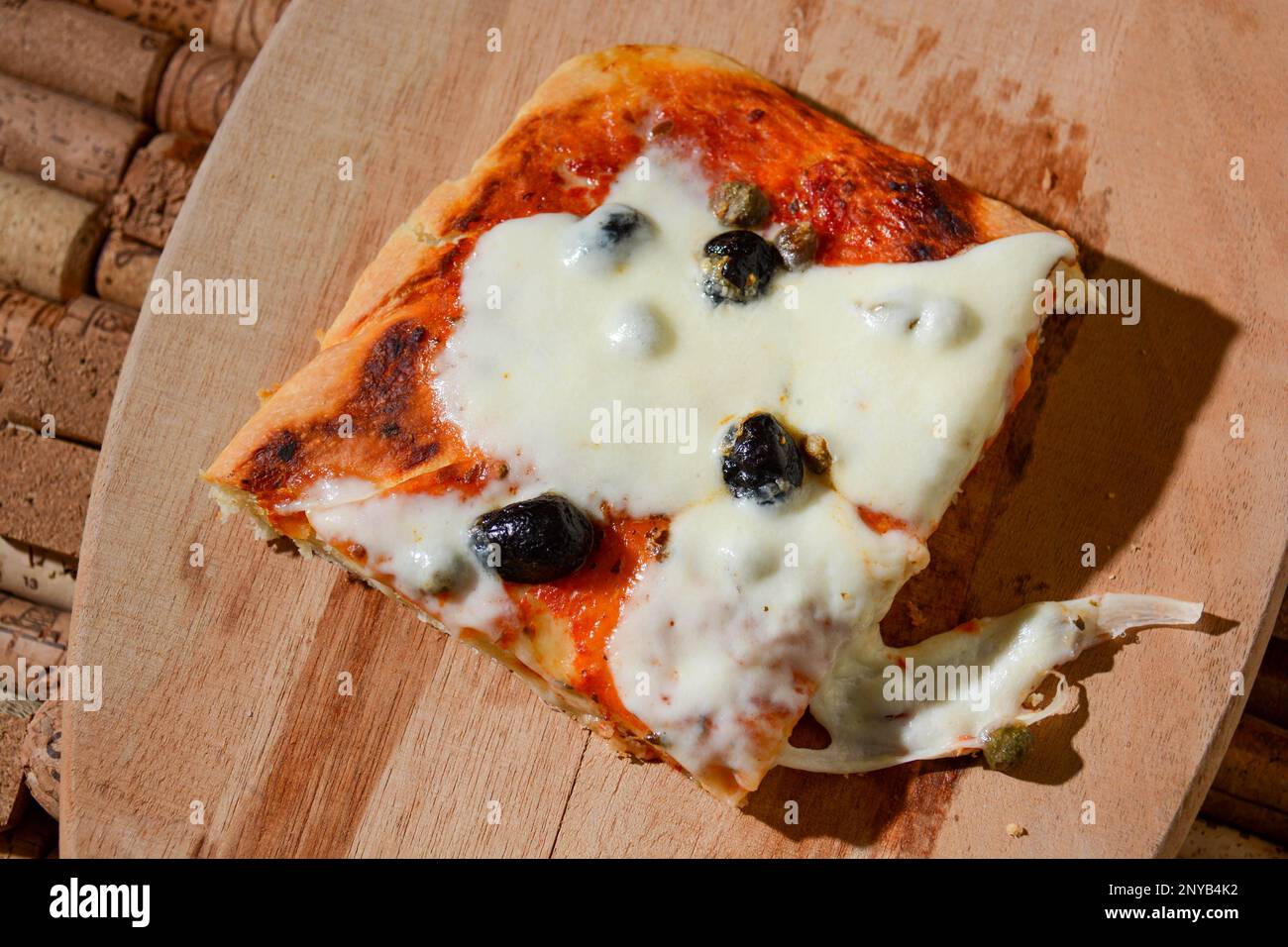 homemade Italian food: pizza made from durum wheat flour, tomato and ...