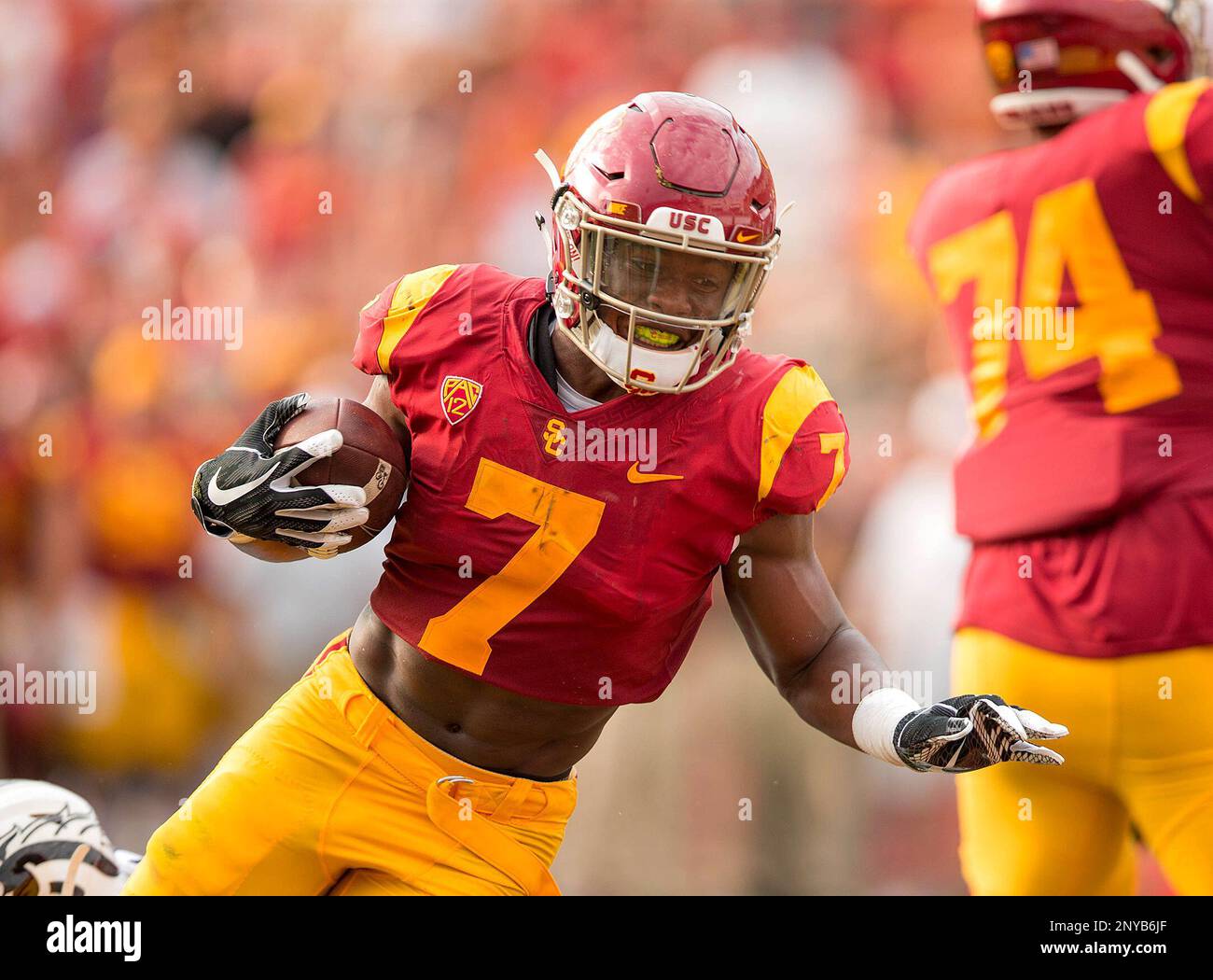 September 02, 2017 Los Angeles, CA...USC running back (7) Stephen Carr ...