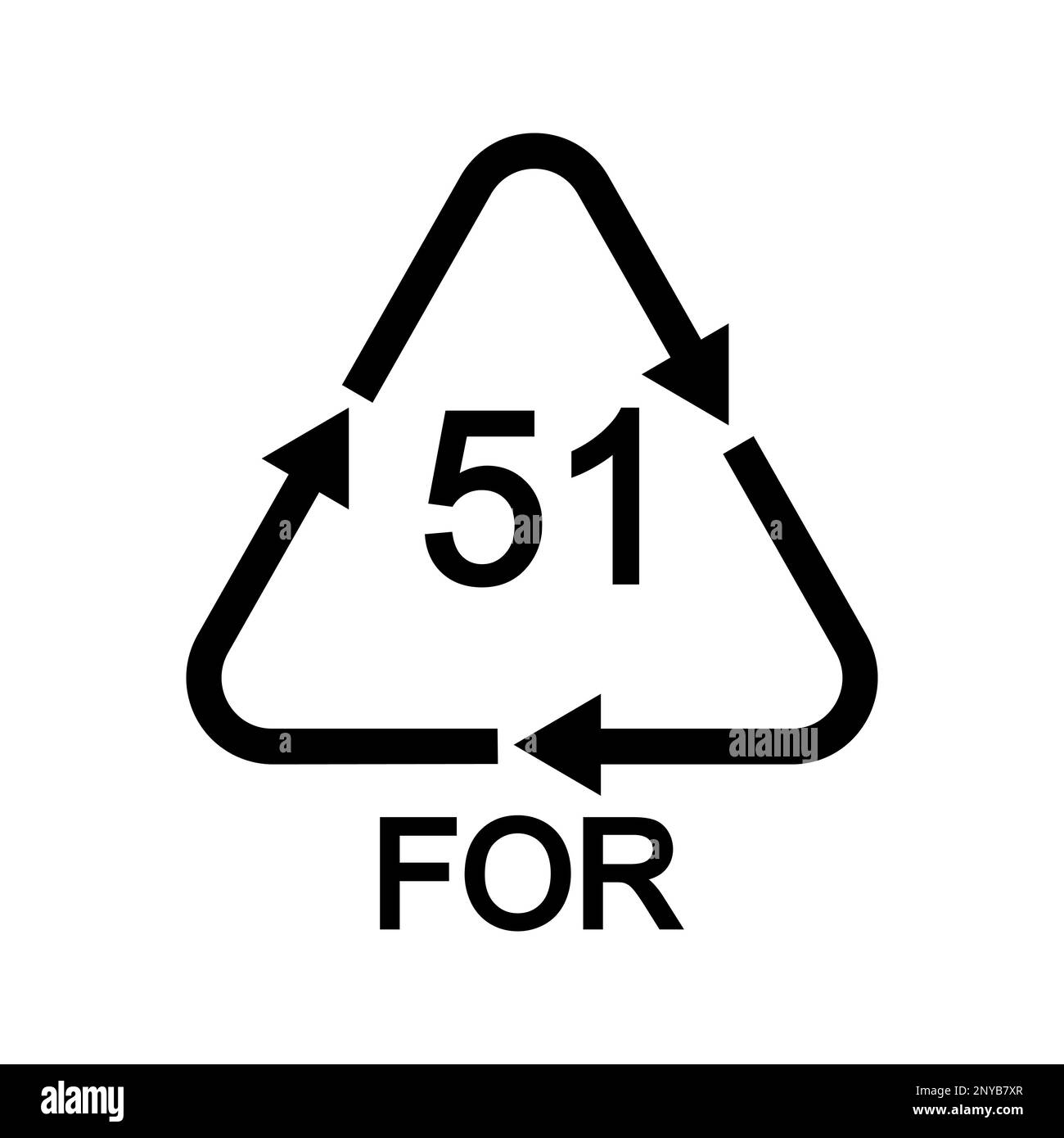 Cork recycling sign in triangular shape with arrows. 51 FOR reusable ...