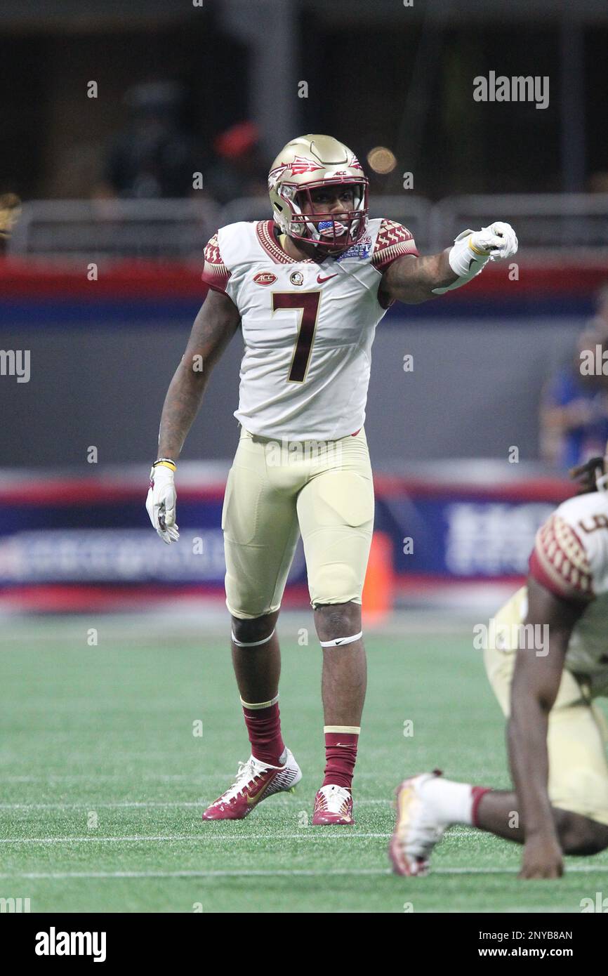 September 2, 2017: FSU's Ermon Lane (7) in action during the Chick-Fil ...