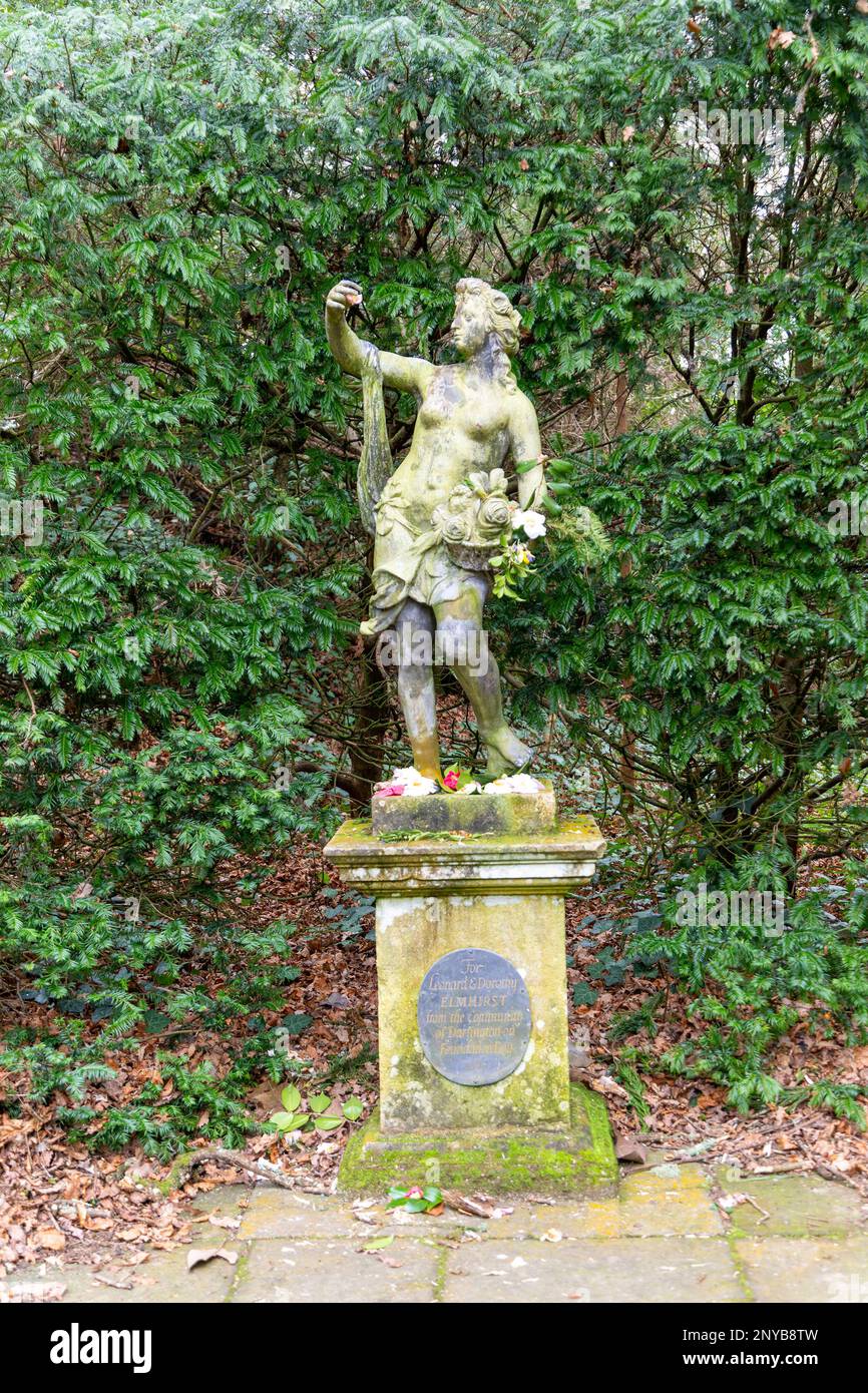 'Flora' classical sculpture female goddess figure artwork in garden ...