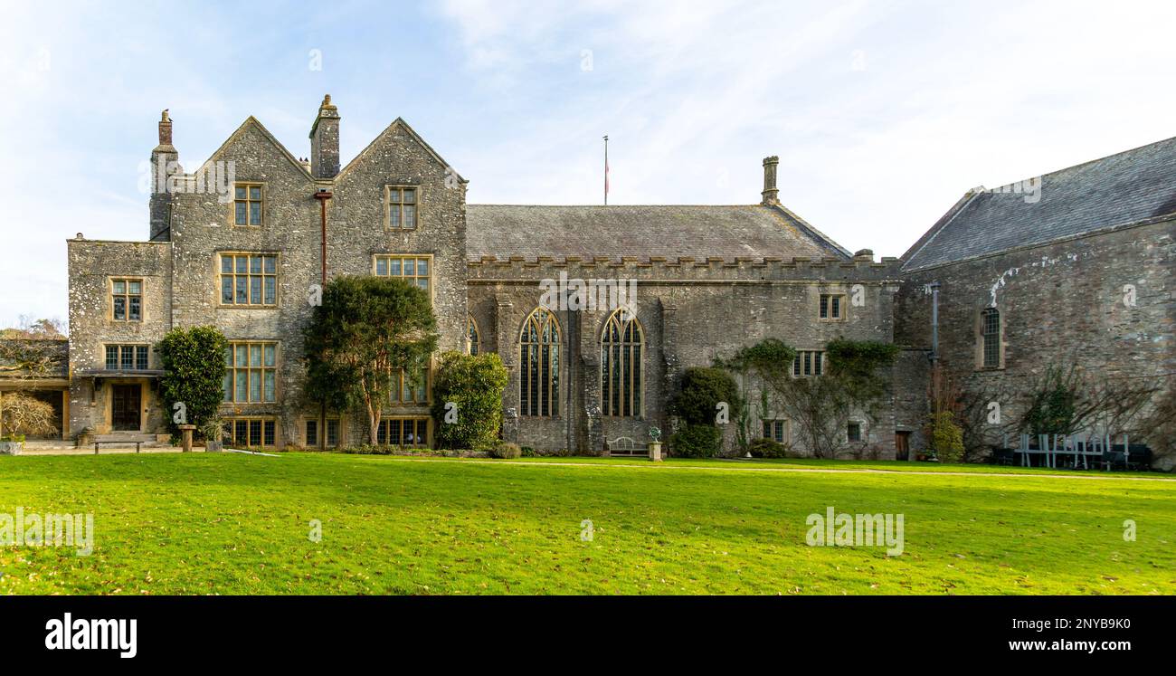 Medieval Great Hall building, Dartington Hall estate, south Devon ...