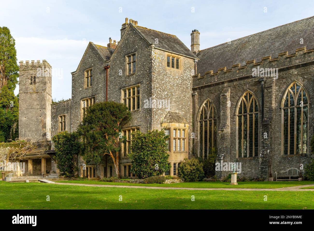 Medieval Great Hall building, Dartington Hall estate, south Devon ...