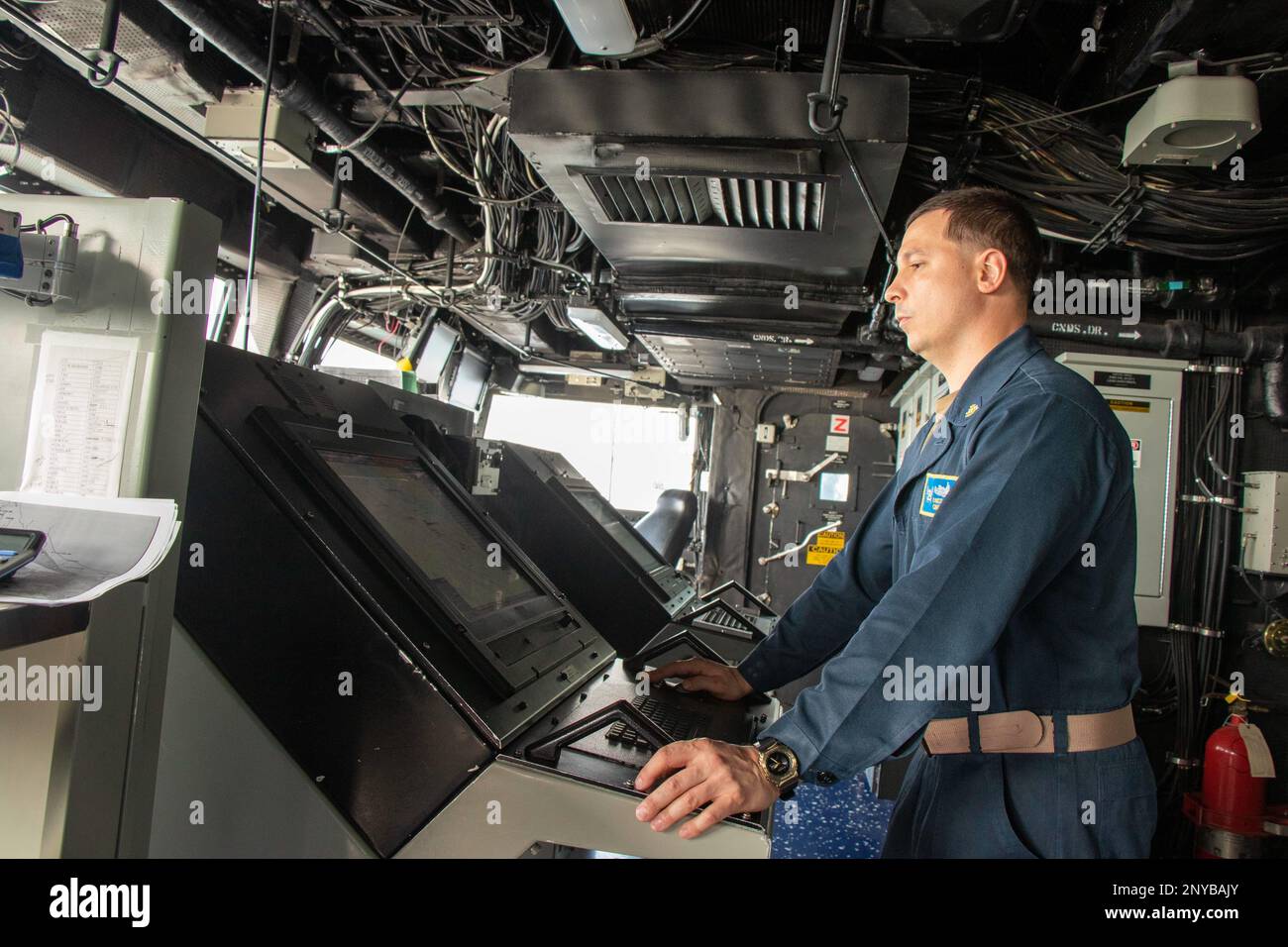 SINGAPORE STRAIT (Jan. 9, 2023) – Chief Quartermaster Dakota Whorton ...