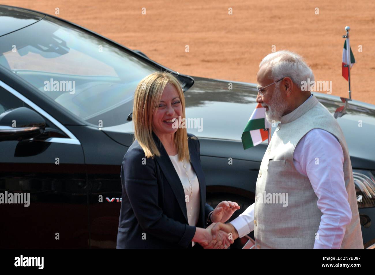 New Delhi, Delhi, India. 2nd Mar, 2023. Italian Premier Giorgia Meloni ...