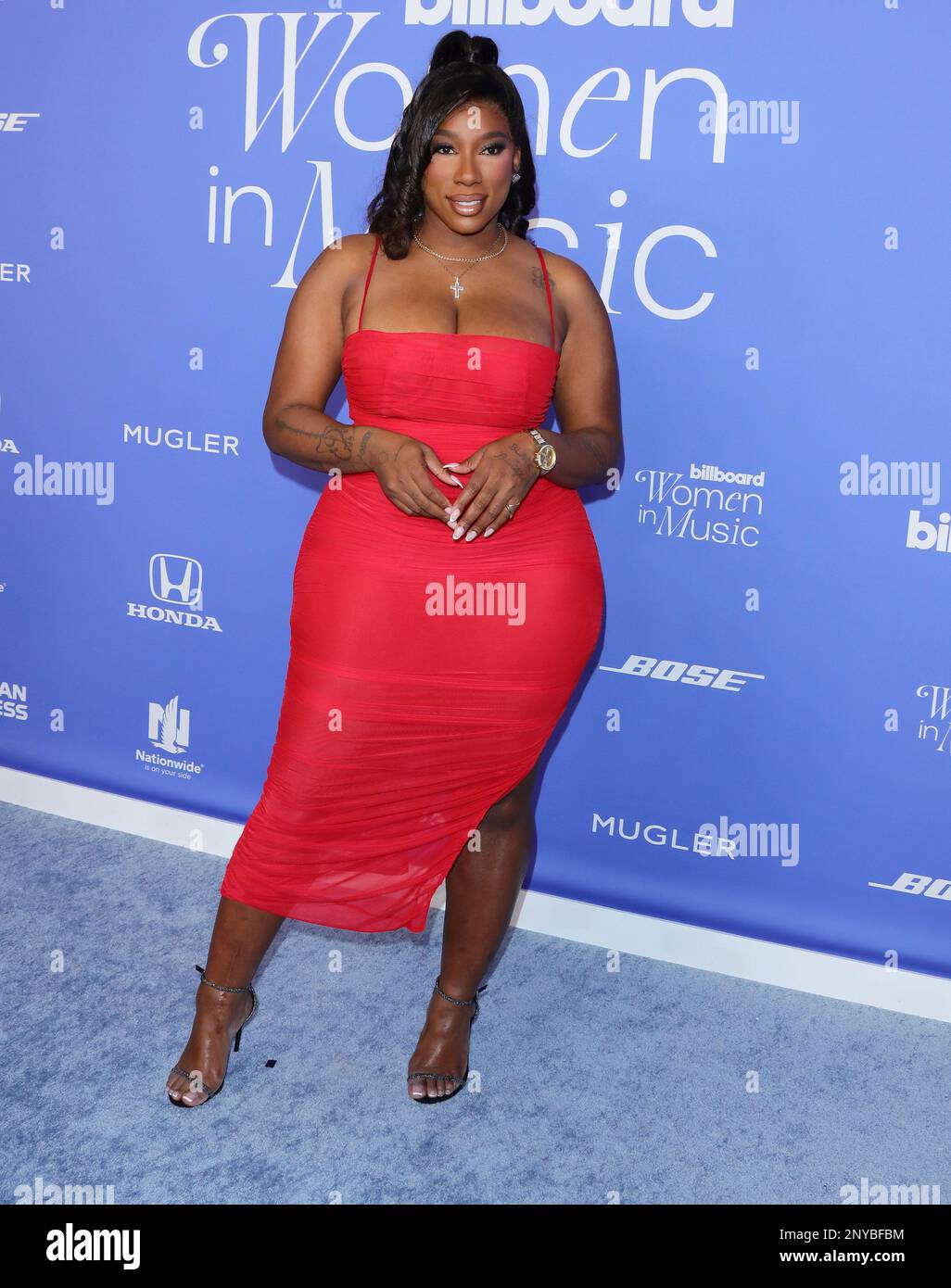 Bee-B arrives at The 2023 Billboard Women in Music Awards held at The ...