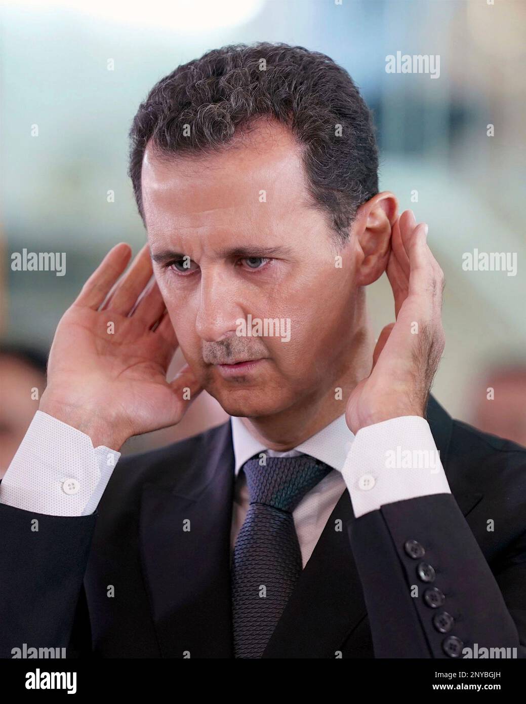 This photo released on the official Facebook page of Syrian Presidency ...