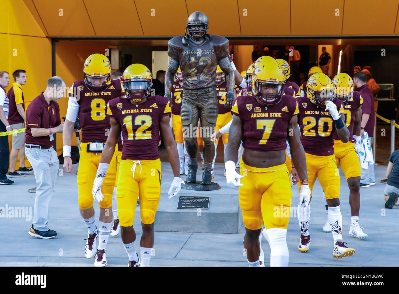 TEMPE, AZ - AUGUST 31: Arizona State Sun Devils players surround the ...