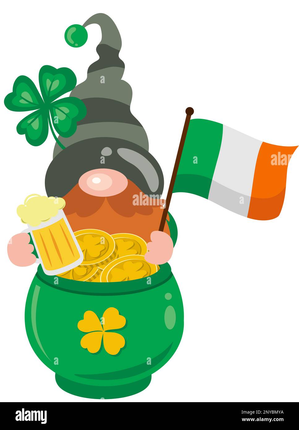 St Patrick s Day funny irish gnome Stock Photo - Alamy