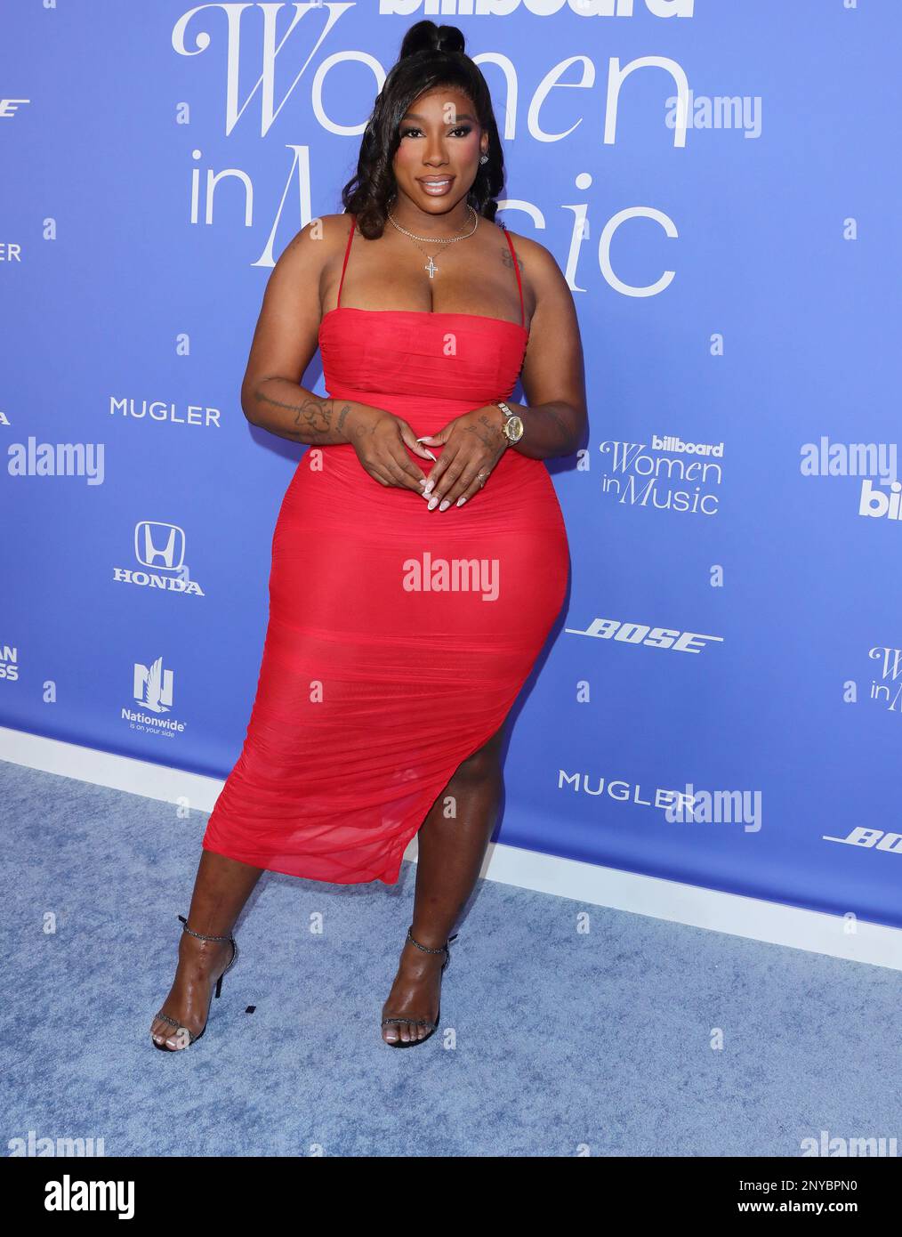 Bee-B arrives at The 2023 Billboard Women in Music Awards held at The ...