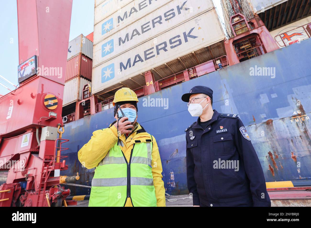 QINGDAO, CHINA - MARCH 2, 2023 - Immigration police ensure the orderly ...
