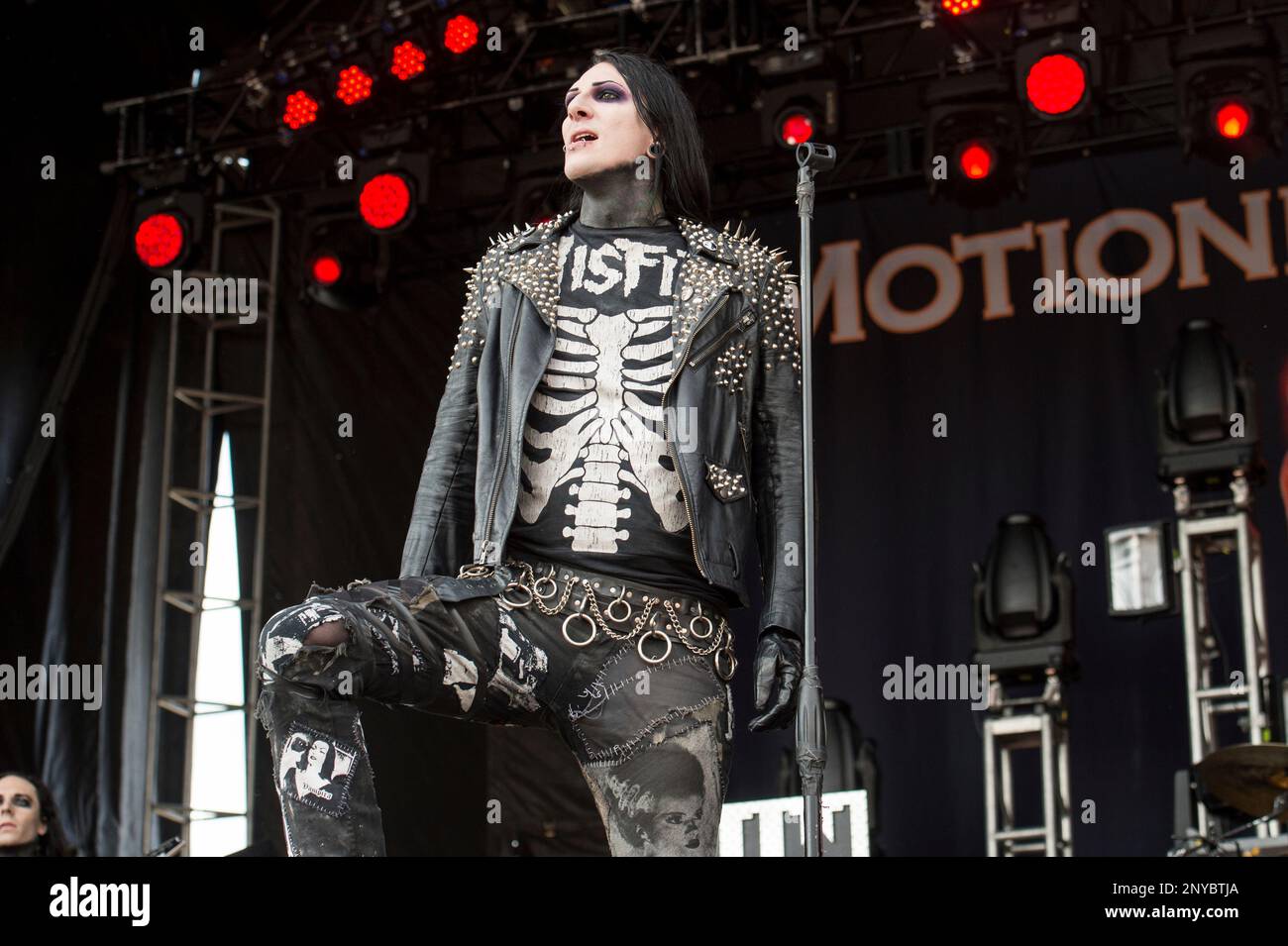 Chris Cerulli of Motionless In White performs during the Rock On The ...