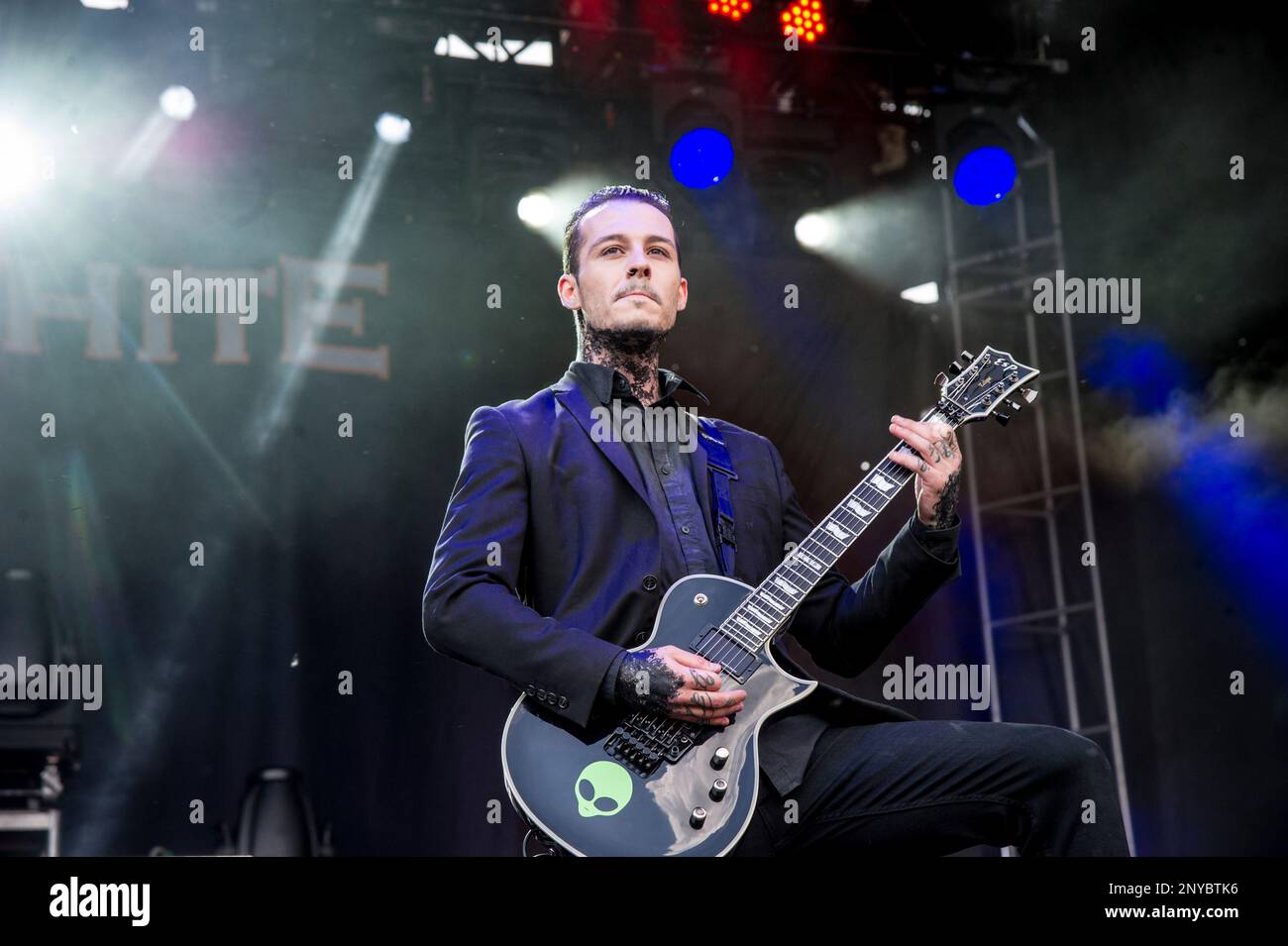 Ryan Sitkowski of Motionless In White performs during the Rock On The ...