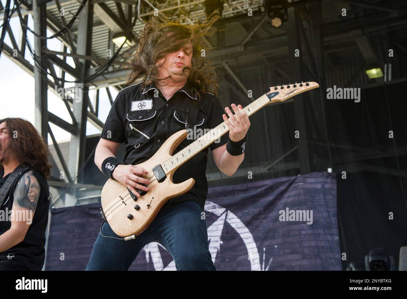 Jonathan Donais of Anthrax performs during the Rock On The Range ...