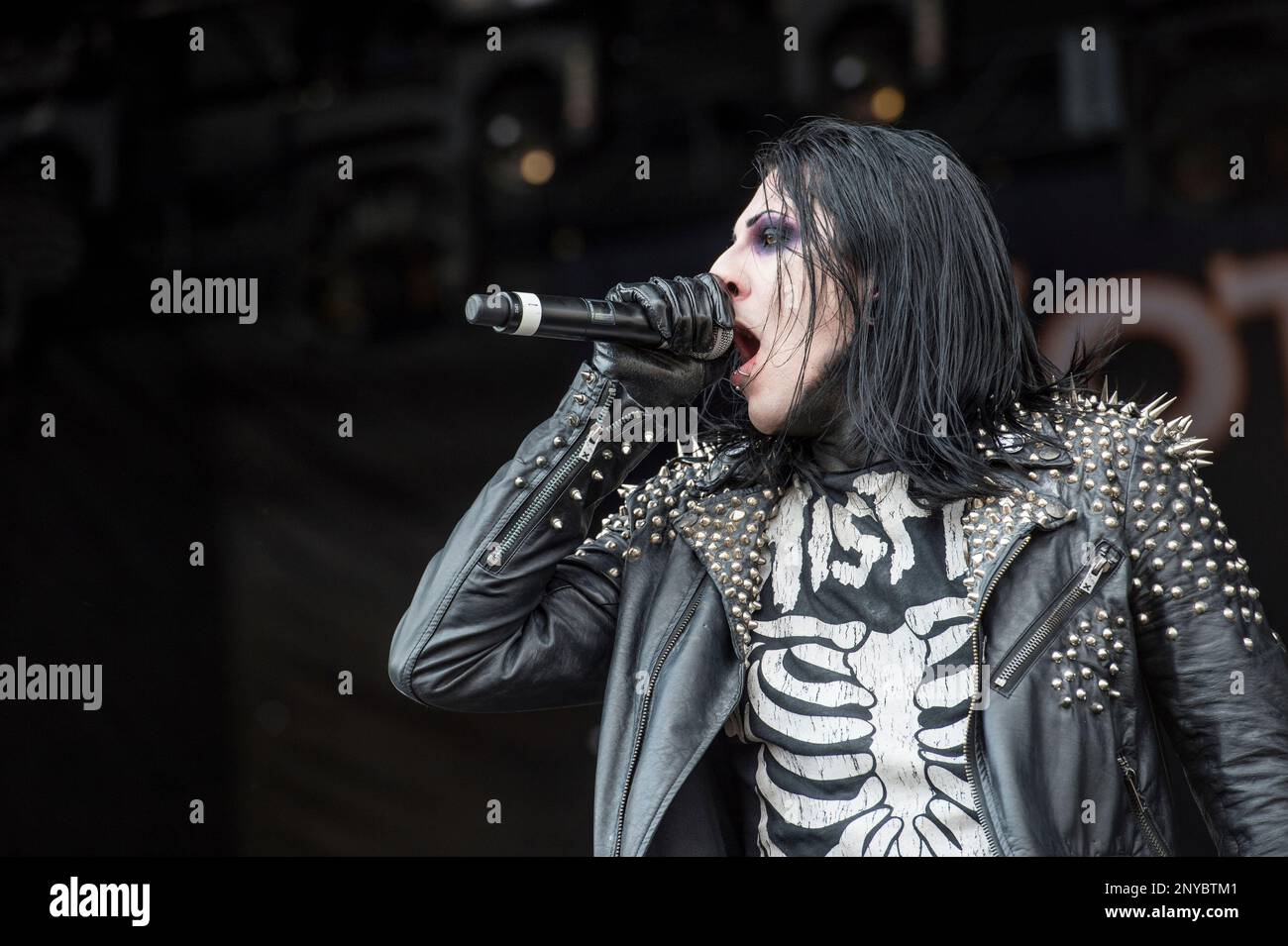 Chris Cerulli of Motionless In White performs during the Rock On The ...