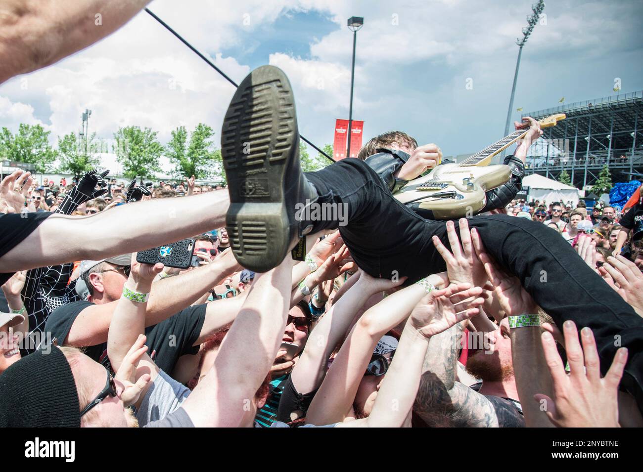 Sam Macintyre of Marmozets performs during the Rock On The Range ...