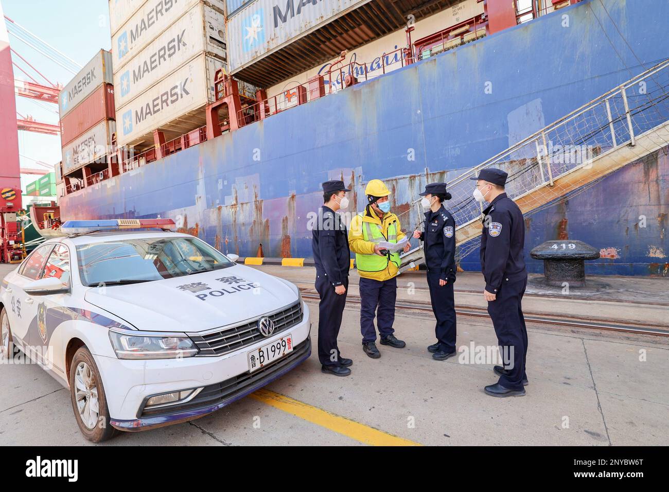 QINGDAO, CHINA - MARCH 2, 2023 - Immigration police ensure the orderly ...