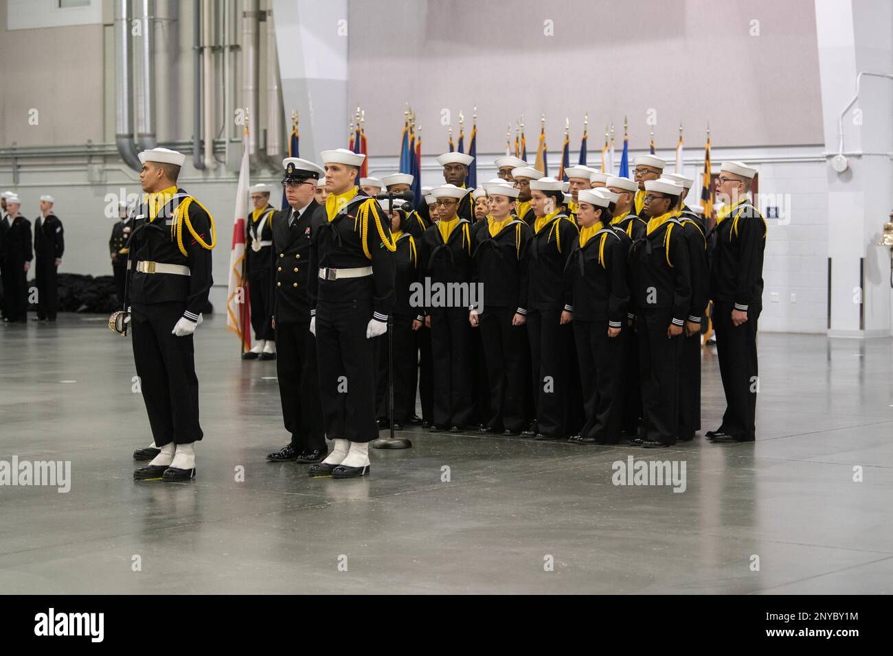 Pass in Review at U.S. Navy Recruit Training Command. More than 40,000 ...