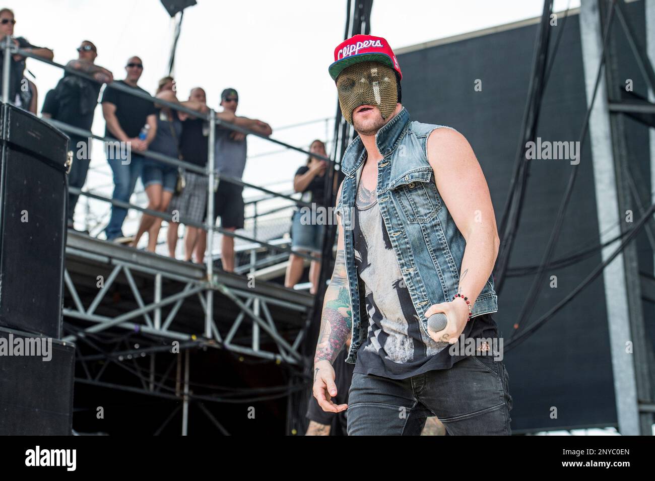 Daniel Murillo of Hollywood Undead performs during the Rock On The ...