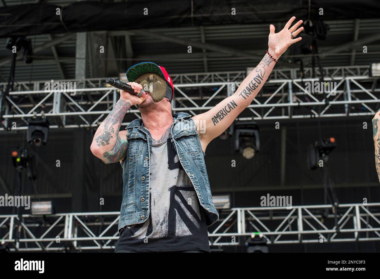 Daniel Murillo of Hollywood Undead performs during the Rock On The ...