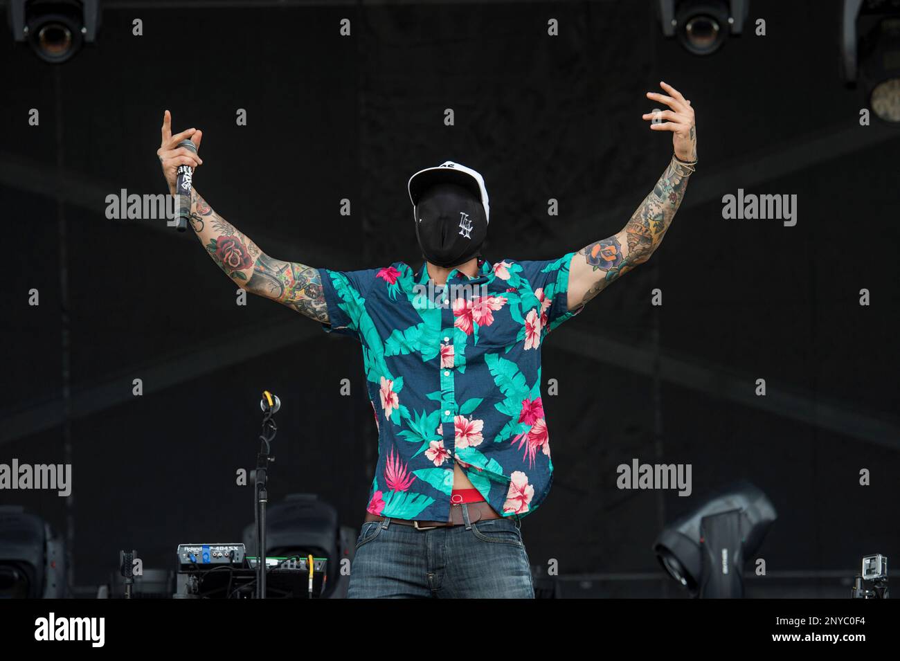 Charlie Scene of Hollywood Undead performs during the Rock On The Range ...