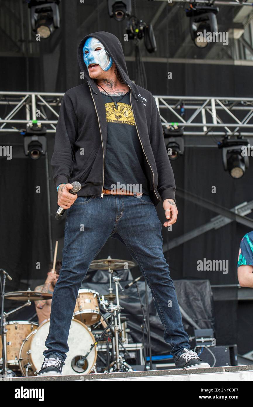 Johnny 3 Tears of Hollywood Undead performs during the Rock On The Range festival at Columbus ...