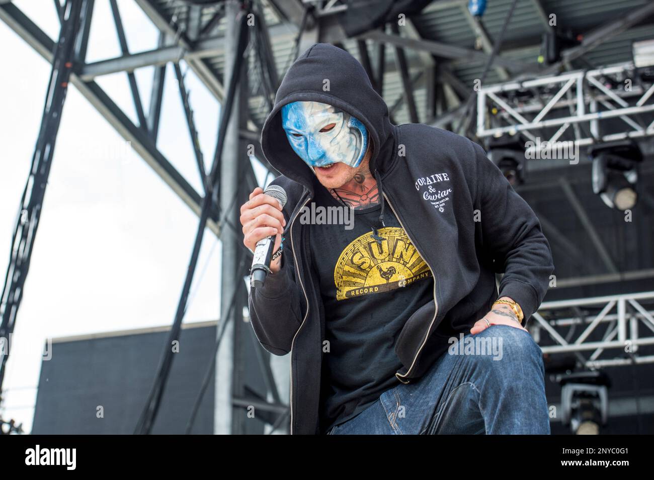 Johnny 3 Tears of Hollywood Undead performs during the Rock On The ...