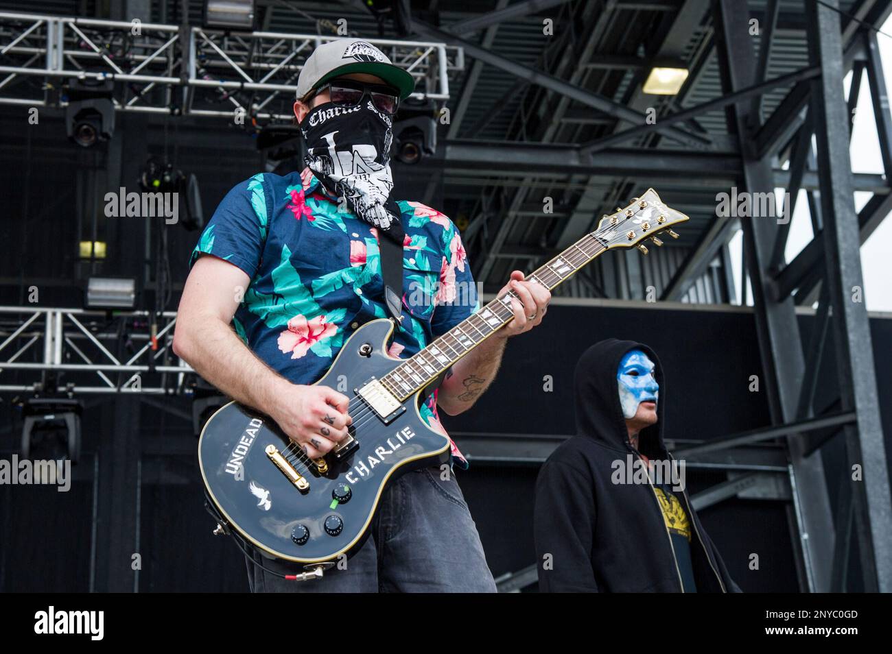 Charlie Scene of Hollywood Undead performs during the Rock On The Range ...