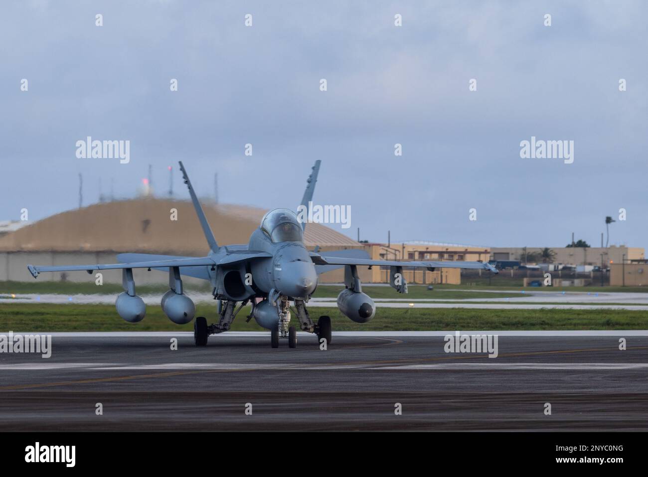 A U.S. Marine Corps F/A-18D Hornet aircraft with Marine Fighter Attack ...
