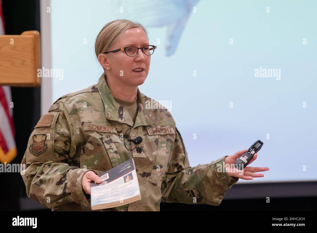 U.S. Air Force Lt. Col. Christina Schmoker, human resource advisor for ...