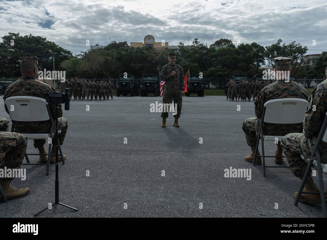 U.S. Marines from Marine Air Support Squadron (MASS) 2 participate in a ...