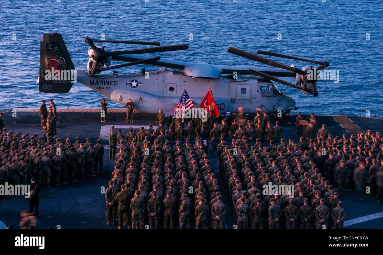 In this Aug. 9, 2017, photo released by the U.S. Navy, Marines of the ...