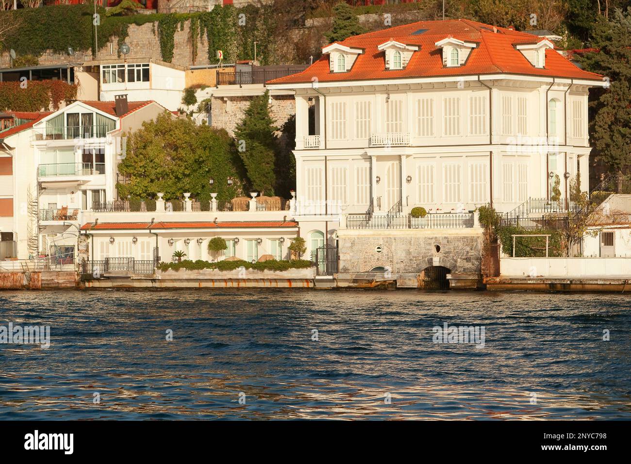 View of the traditional seaside residence or so-called waterside ...