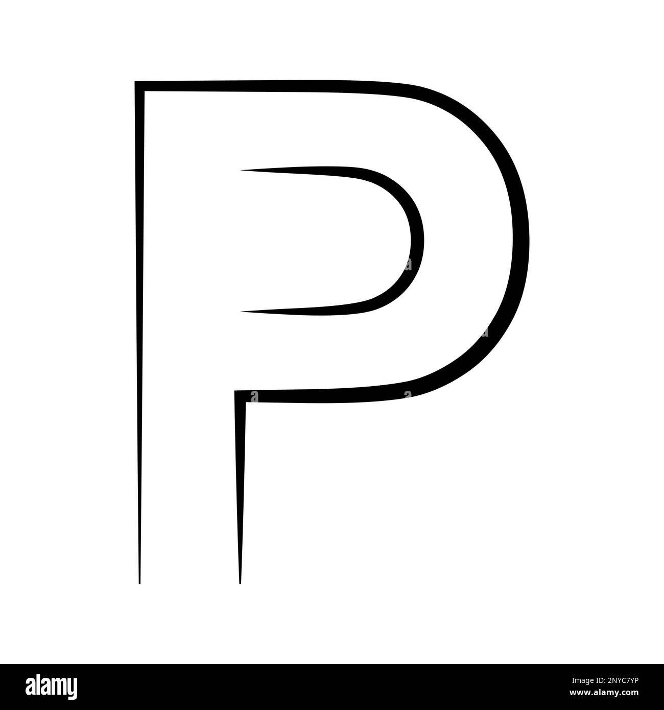 Logo letter p icon, axis alphabet logotype o emblem Stock Vector Image ...